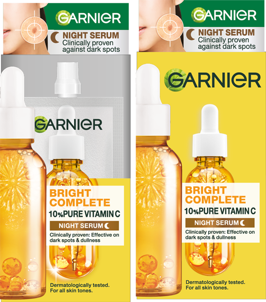 Bright Complete 10% Pure Vitamin C Overnight Serum Trio | Garnier
