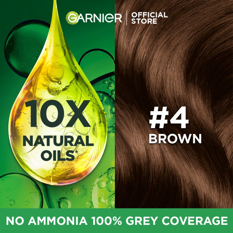 Color Naturals 4 Brown Haircolor Sachet 30ML - Rich Shade | Garnier