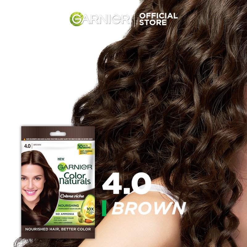 Color Naturals 4 Brown Haircolor Sachet 30ML - Rich Shade | Garnier