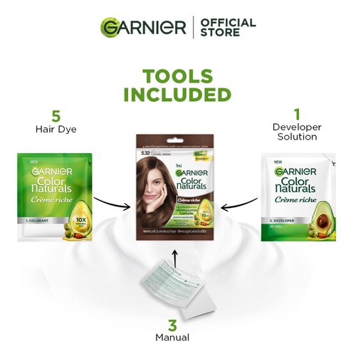 Color Naturals 4 Brown Haircolor Sachet 30ML - Rich Shade | Garnier