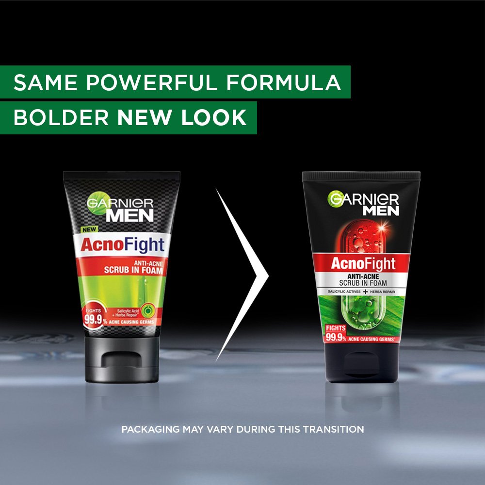 GARNIER MEN AcnoFight Anti-Acne Scrub in Foam Cleanser AcnoFight Anti-Acne Scrub in Foam Cleanser