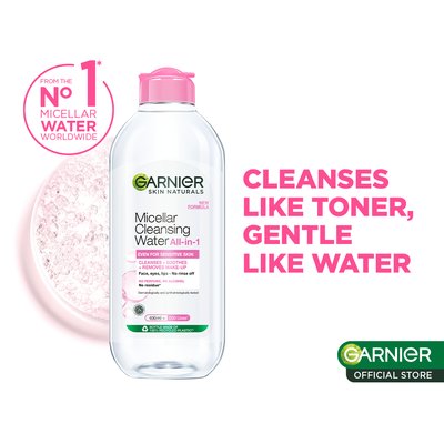 Micellar Water Pink 400ML Bundle for Sensitive Skin | Garnier